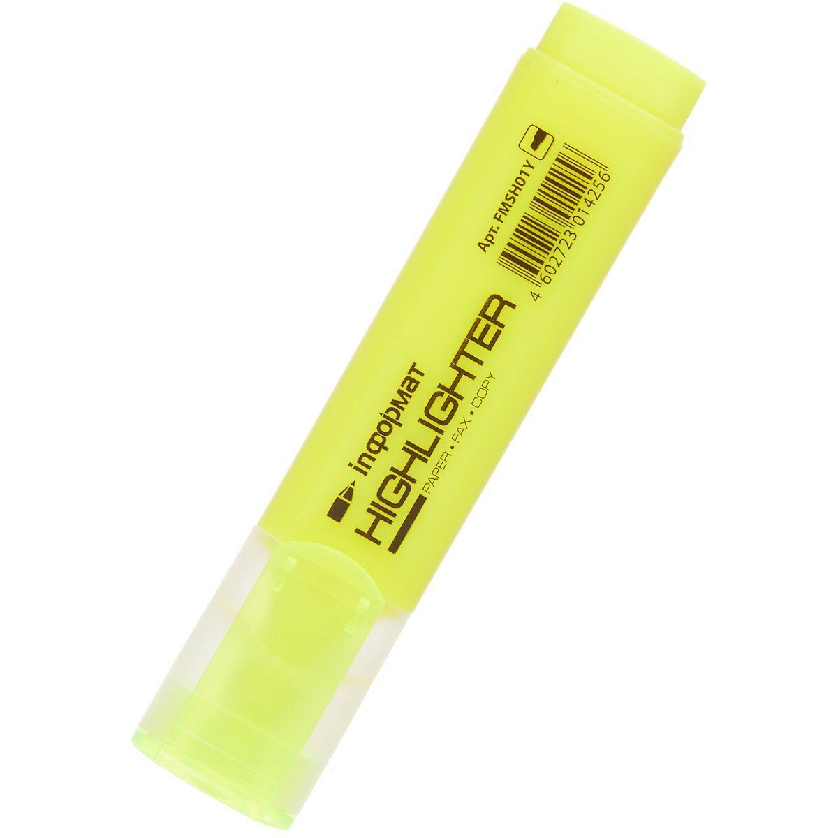 Текстовыделитель inформат, желтый 1-4 мм
