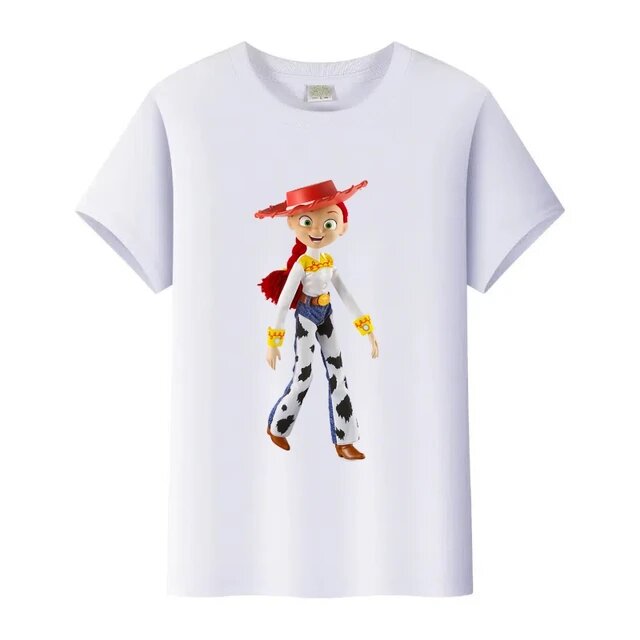 Милая детская футболка с рисунком из мультфильма «История игрушек» от Disney, женская футболка с коротким рукавом, мужская футболка, семейная футболка для девочек, женская футболка.