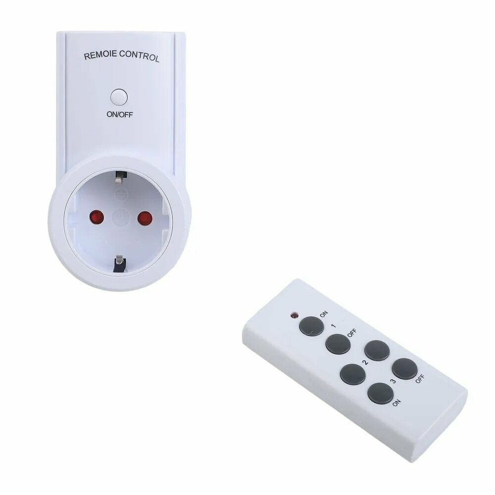 Умная беспроводная розетка, проникающая сквозь стены, с беспроводным пультом дистанционного управления, 220 В