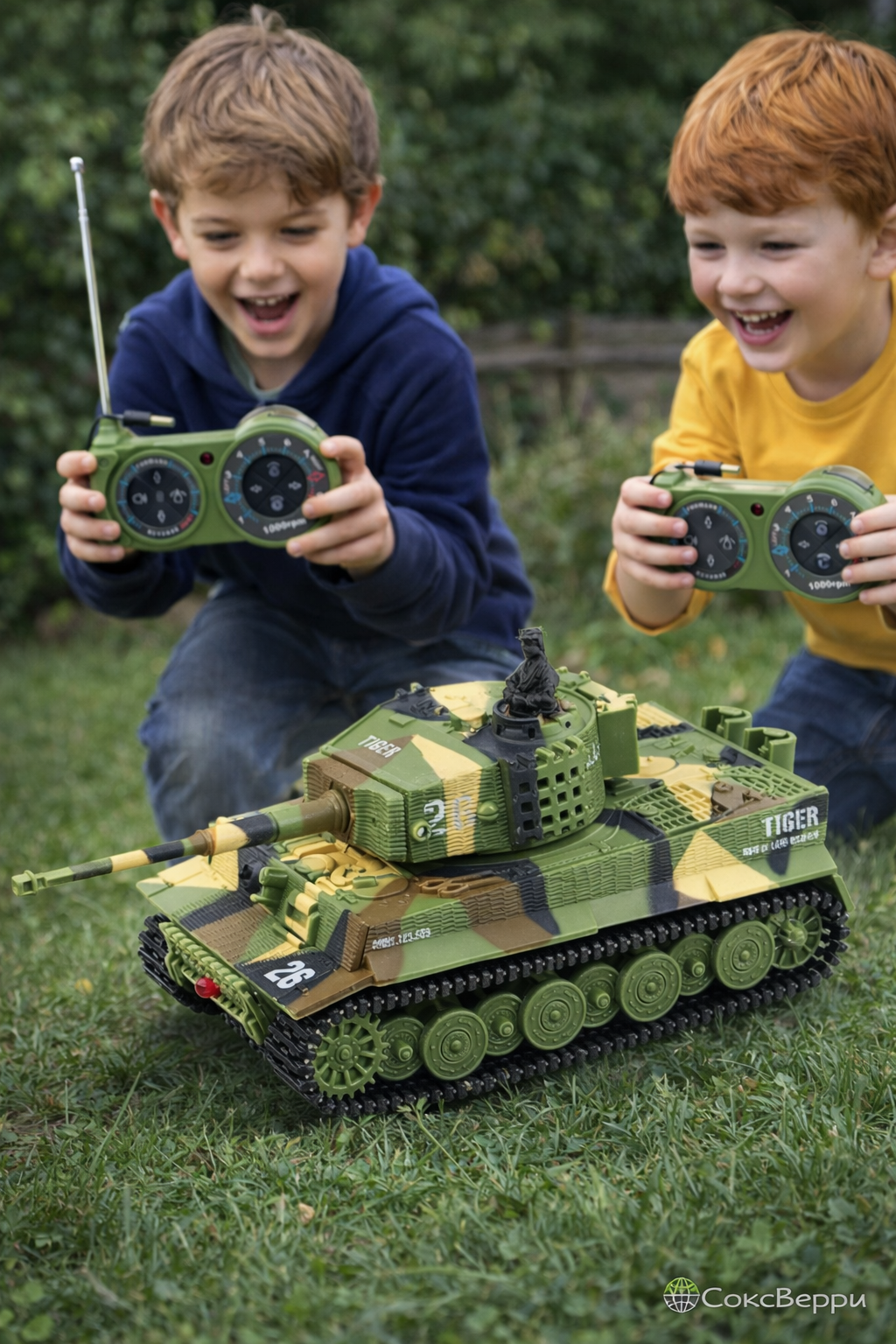 Радиоуправляемый танк Great Wall Tiger (зеленый камуфляж, 27MHz, 1:72) - 2117-1