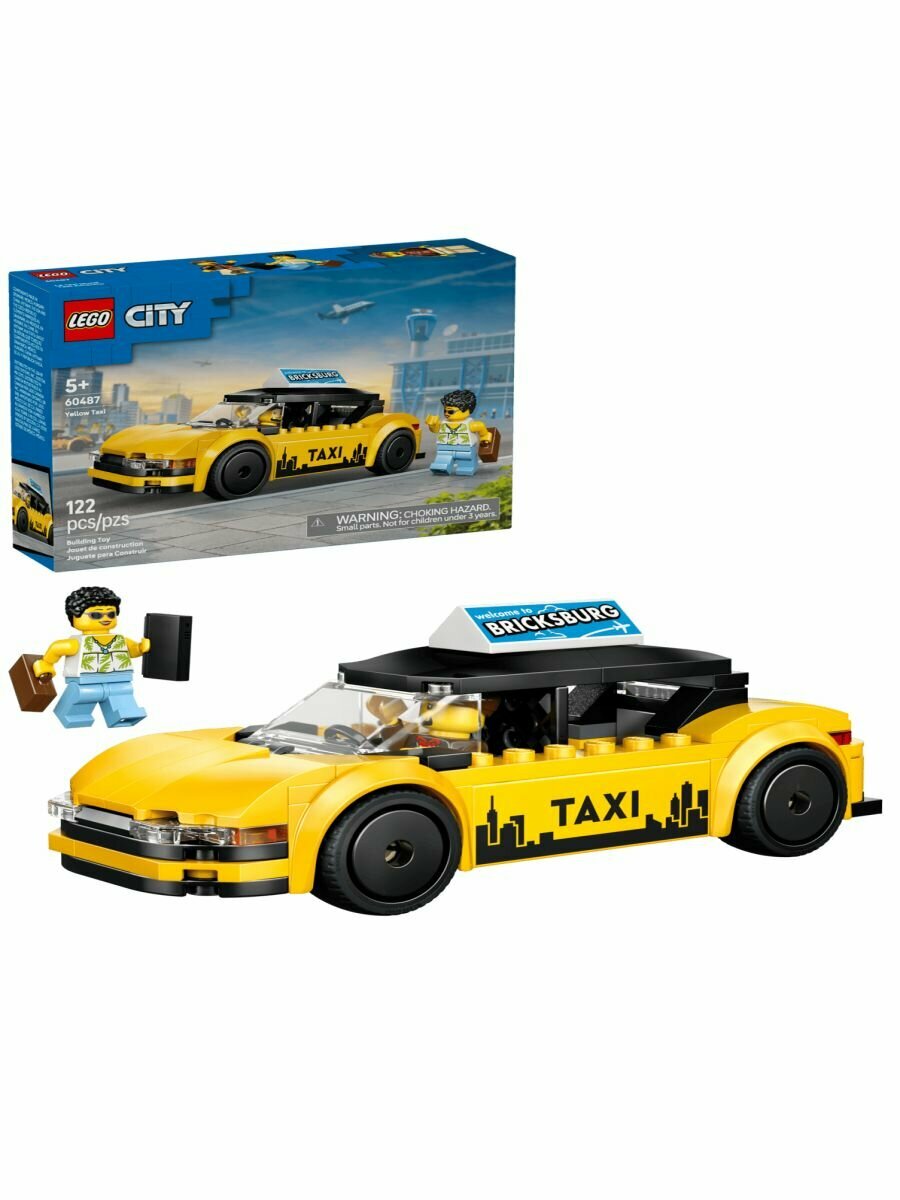 60487 Пластиковый Конструктор Lego City 60487 Yellow Taxi Желтое такси