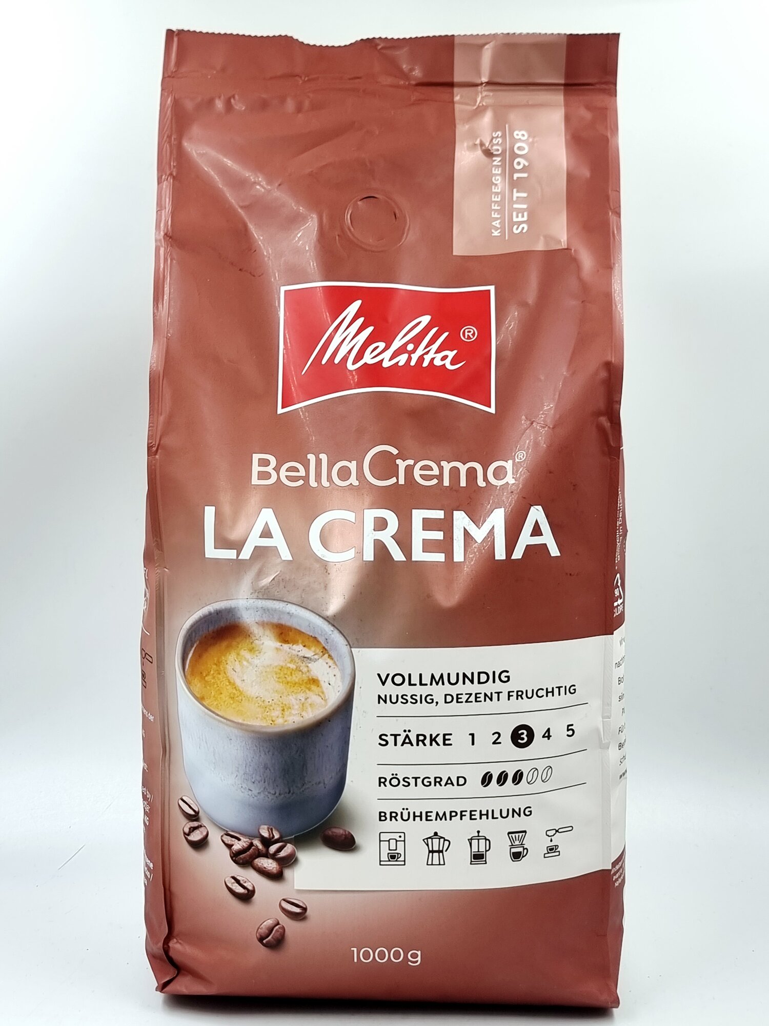 Кофе зерновой MELITTA Bella Crema Intenso срок 23.04.2027 г 1 кг (Германия)