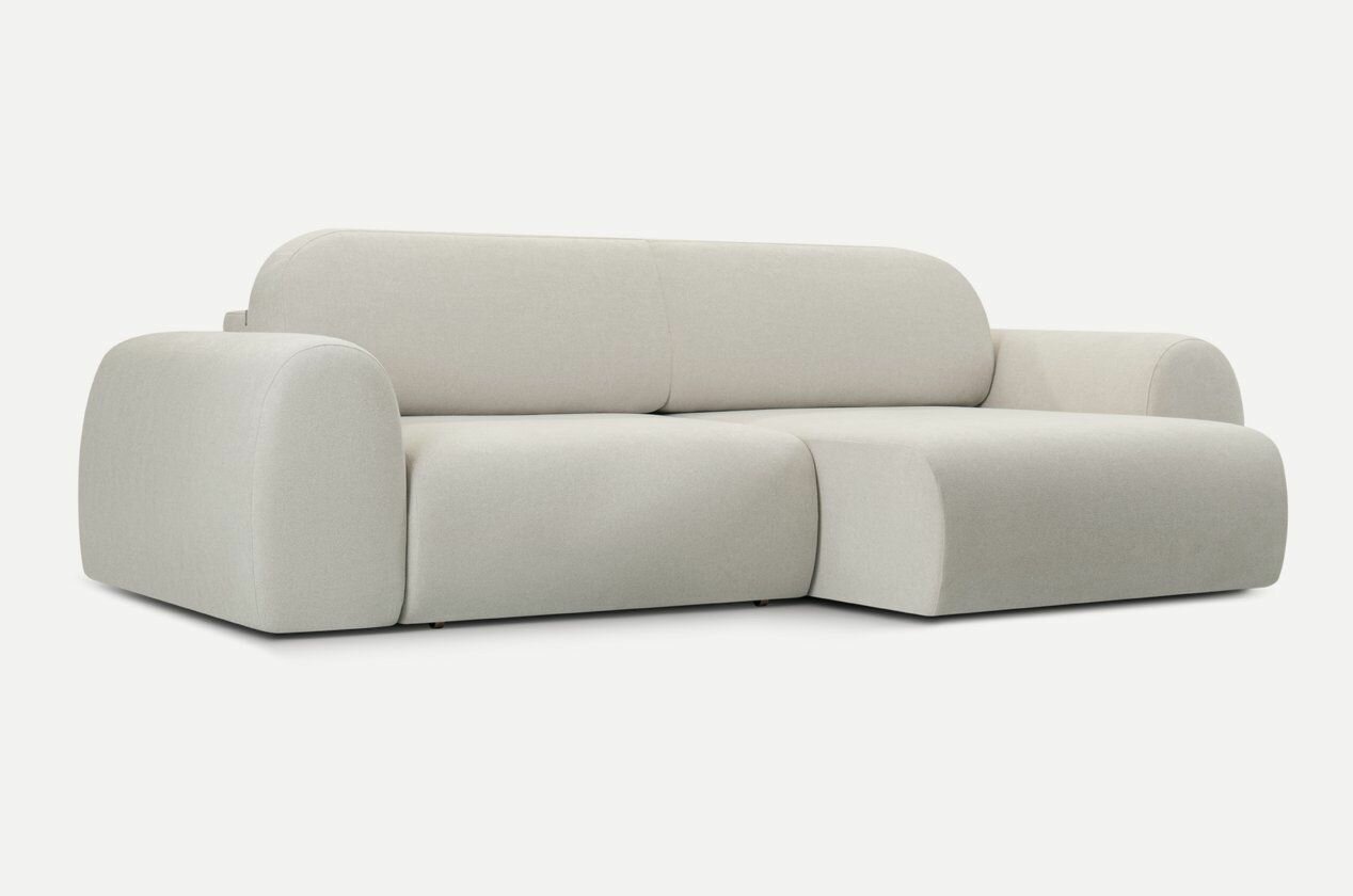 Диван угловой раскладной Divan.ru Лилт Букле Молочный, 270х170х86 см, спальное место 200х160 см