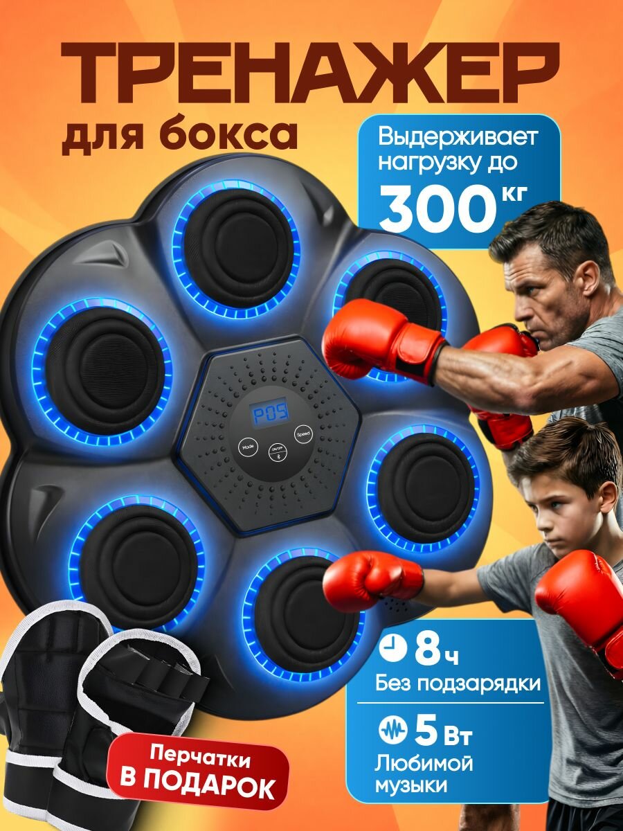 Тренажер для бокса музыкальный настенный