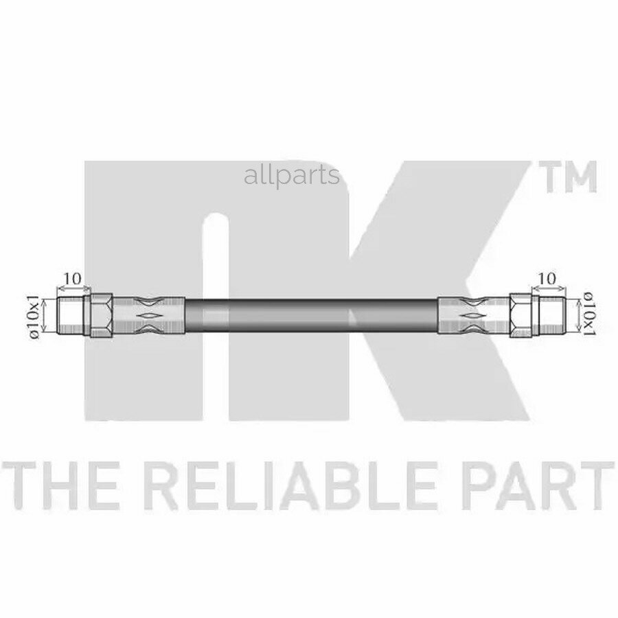 NK 854709 Шланг тормозной Audi Seat VW 72-03