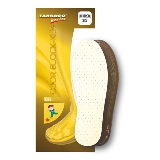 Стельки Tarrago KIDS ODOR BLOCK детские, латексные с активированным углем, без размера