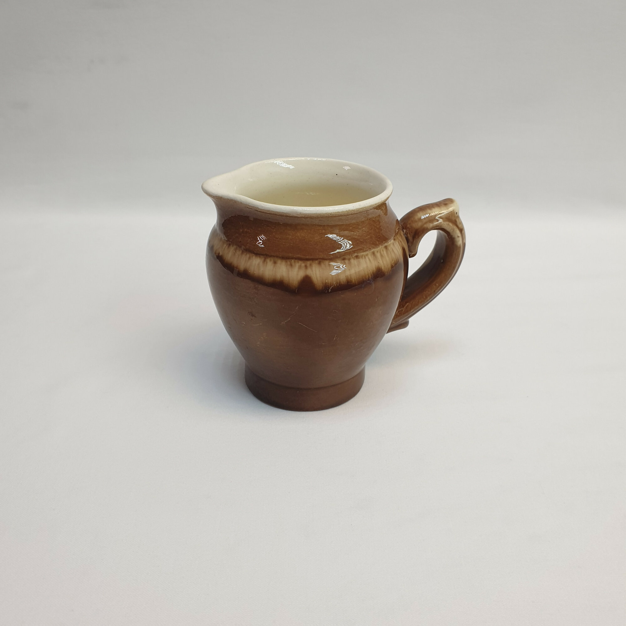 Винтажный молочник, обливная керамика 350 мл, СССР