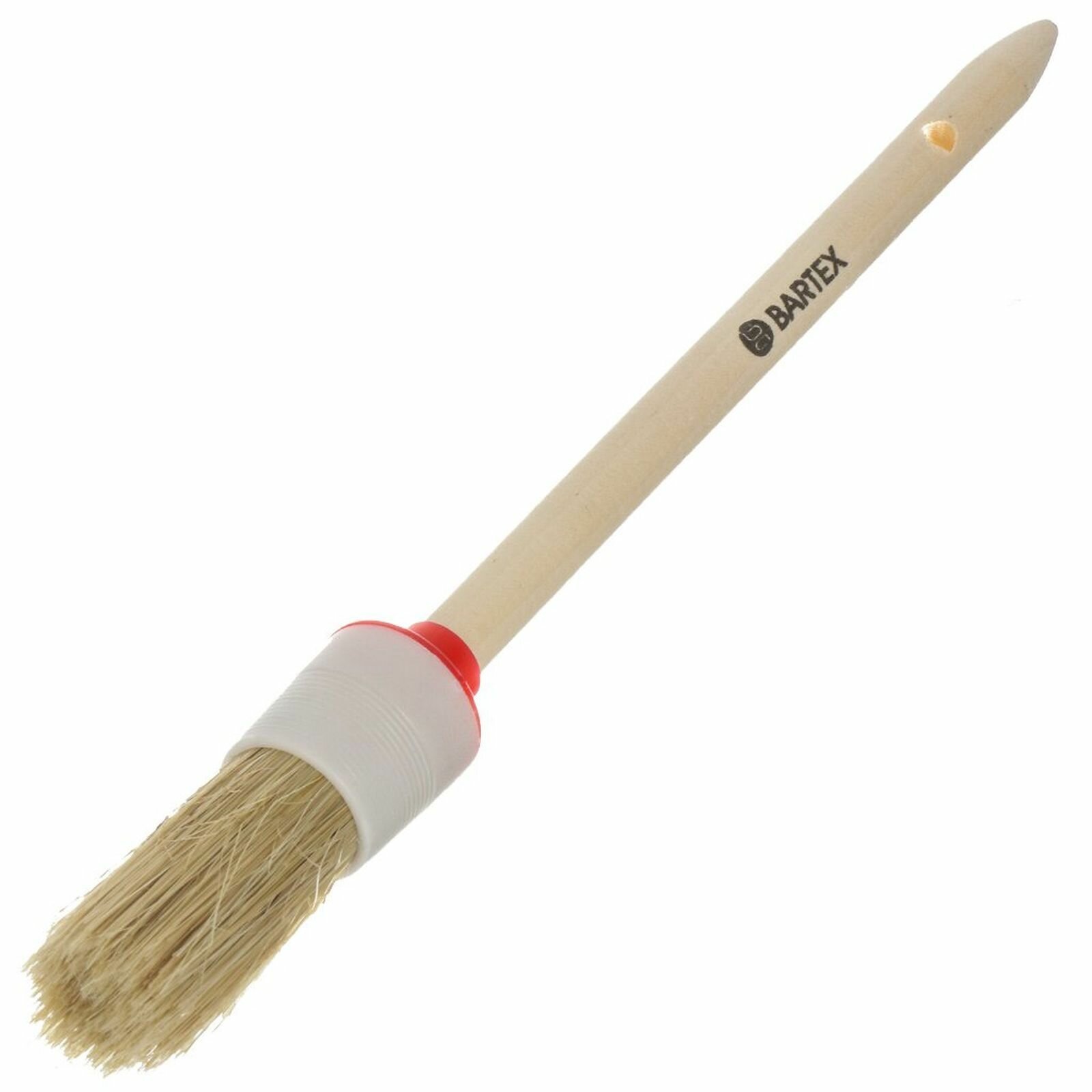 Круглая кисть BARTEX d25 мм, №4, 1", 42 мм, рукоятка дерево 134178