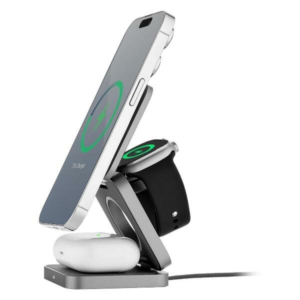 Беспроводное зарядное устройство uBear Balance 3 в 1 серый