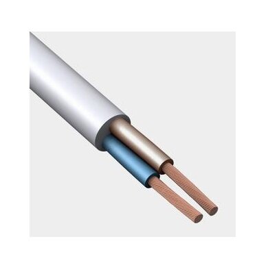 Провод высоковольтный Русский Свет ПВС, 2х0.75 мм2, 380 В, белый, 5 м