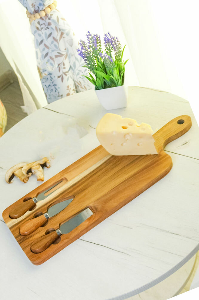 Сервировочный набор для подачи сыра трентино, 42х15 см, 4 предмета, Koopman International CP8400230