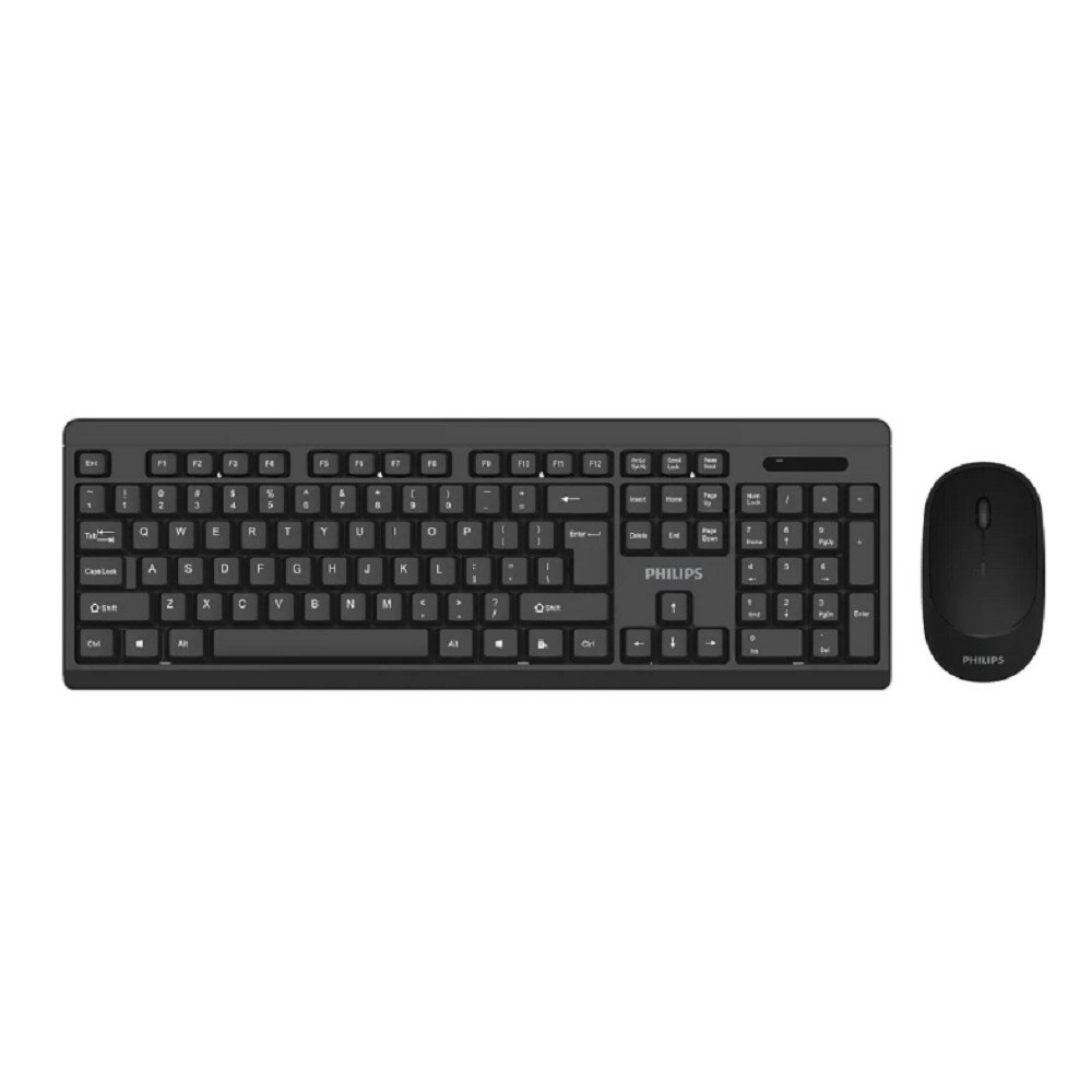 Комплект: клавиатура+мышь Philips SPT6324 беспроводные черный (SPT6324B/60)