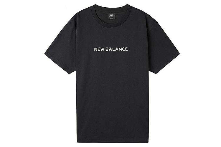 Футболка унисекс New Balance Noritake чёрная с опущенными плечами, свободный крой XS EU