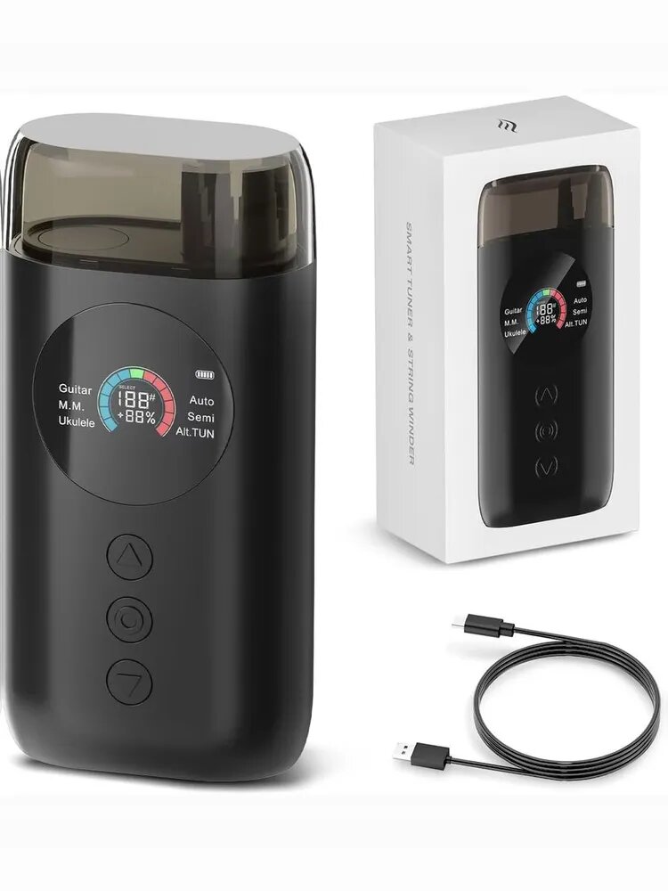 Автоматический гитарный тюнер Enya Smart для акустической и электрической гитары, черный матовый