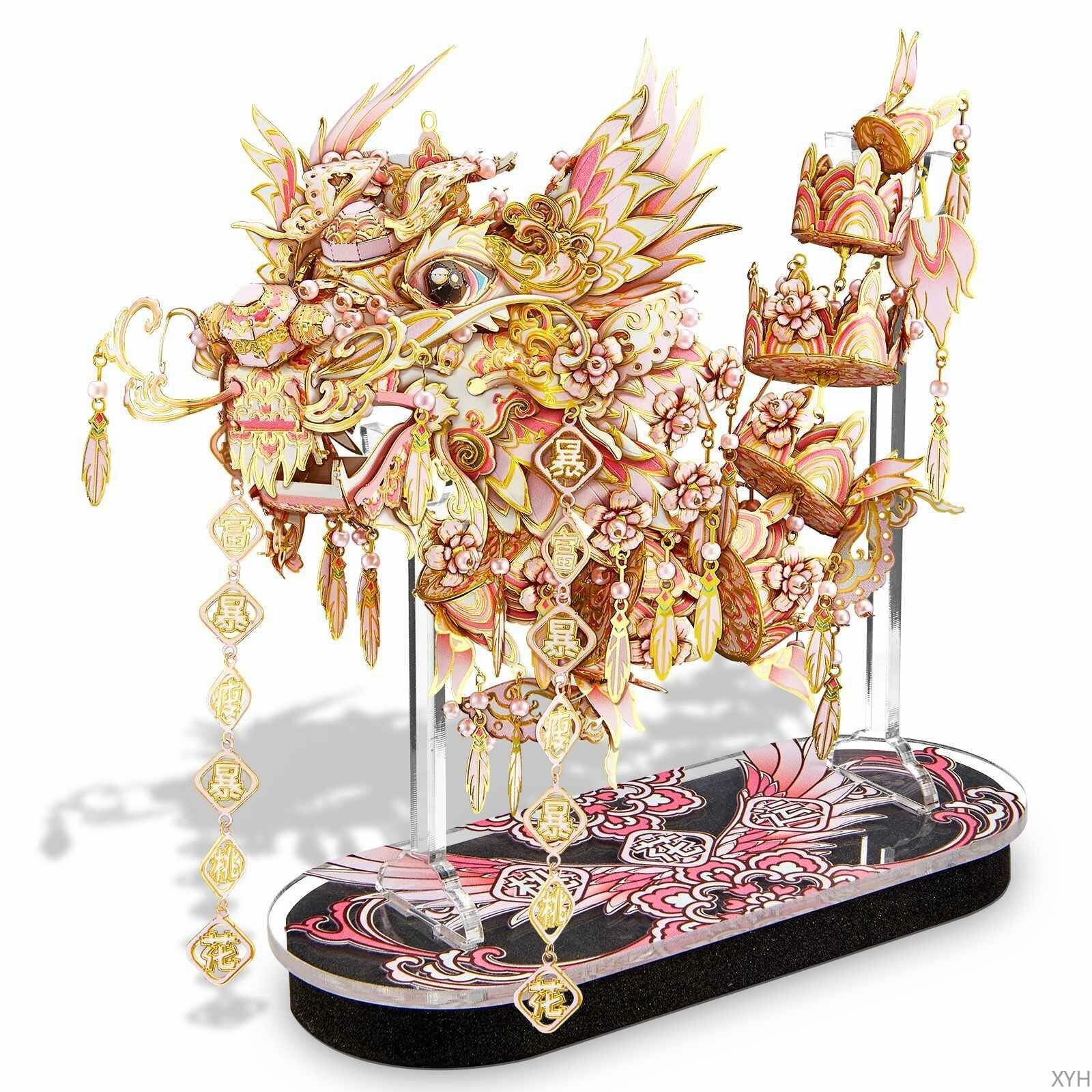 Piececool Металлические 3D-модели для взрослых Lucky Dragon Puzzle Model Kits для праздничных подарков