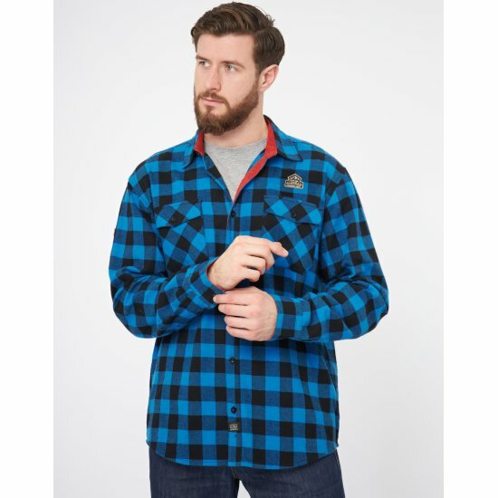 Рубашка Alaskan фланелевая синяя клетка S