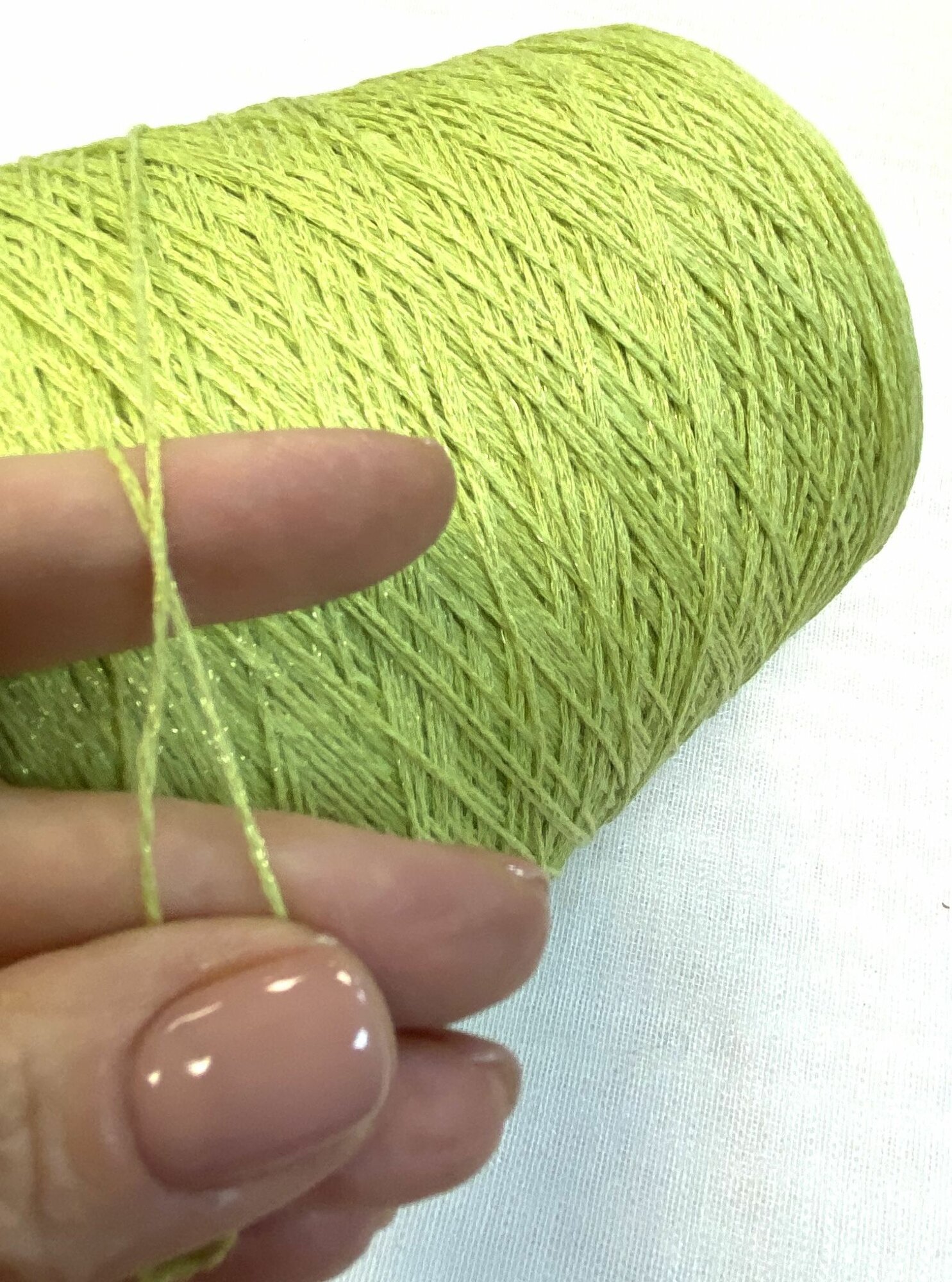 Пряжа на бобине (Италия) 77% мерсеризованный хлопок 23% п/э 100г-650м 210г