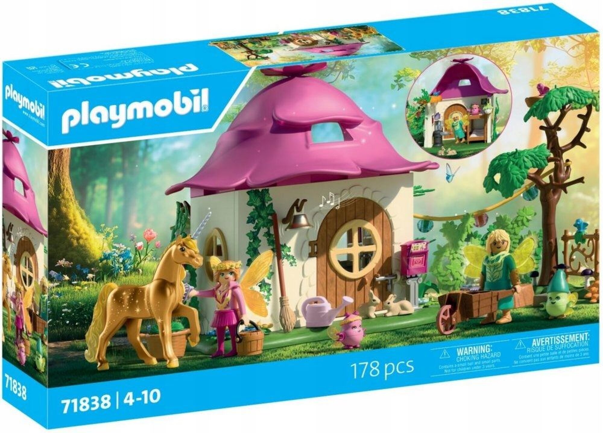Конструктор Playmobil - Уютный домик фей и золотой единорог - Плеймобиль 71838