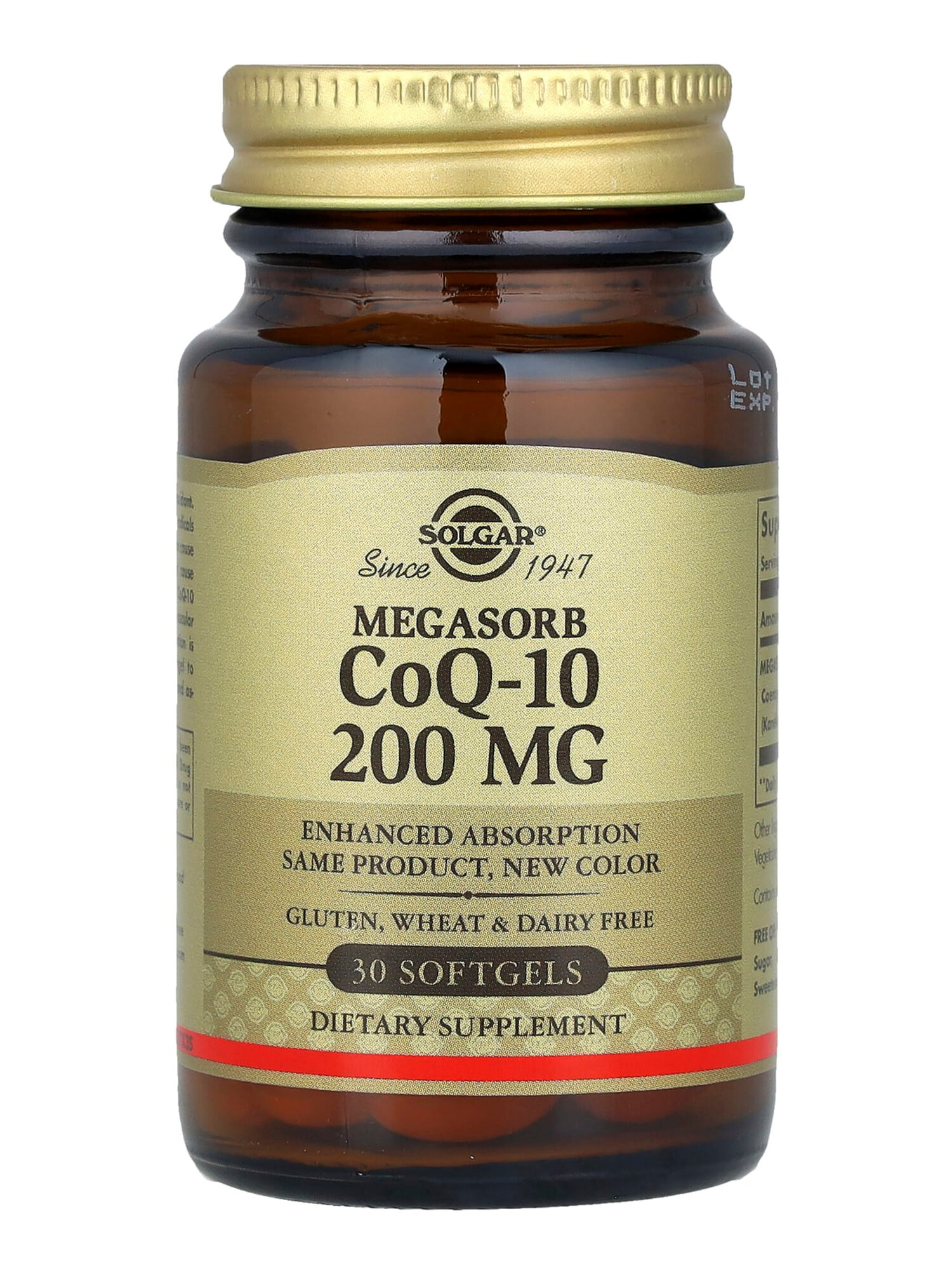 Solgar Megasorb CoQ-10, Мегасорб Коэнзим Q-10 200 мг 30 гел. капсул