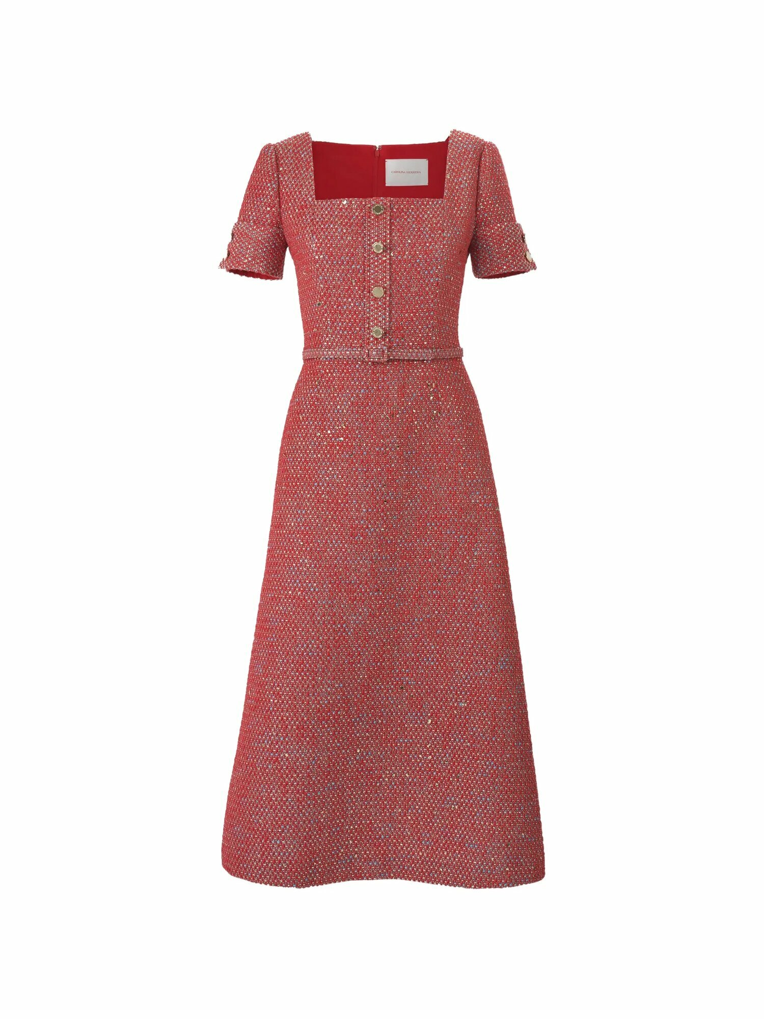 Платье Lurex tweed A-line midi dress