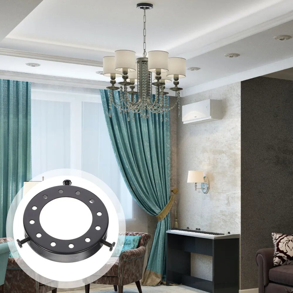 Черное железное кольцо для лампы, аксессуар для абажура, набор из 2 шт