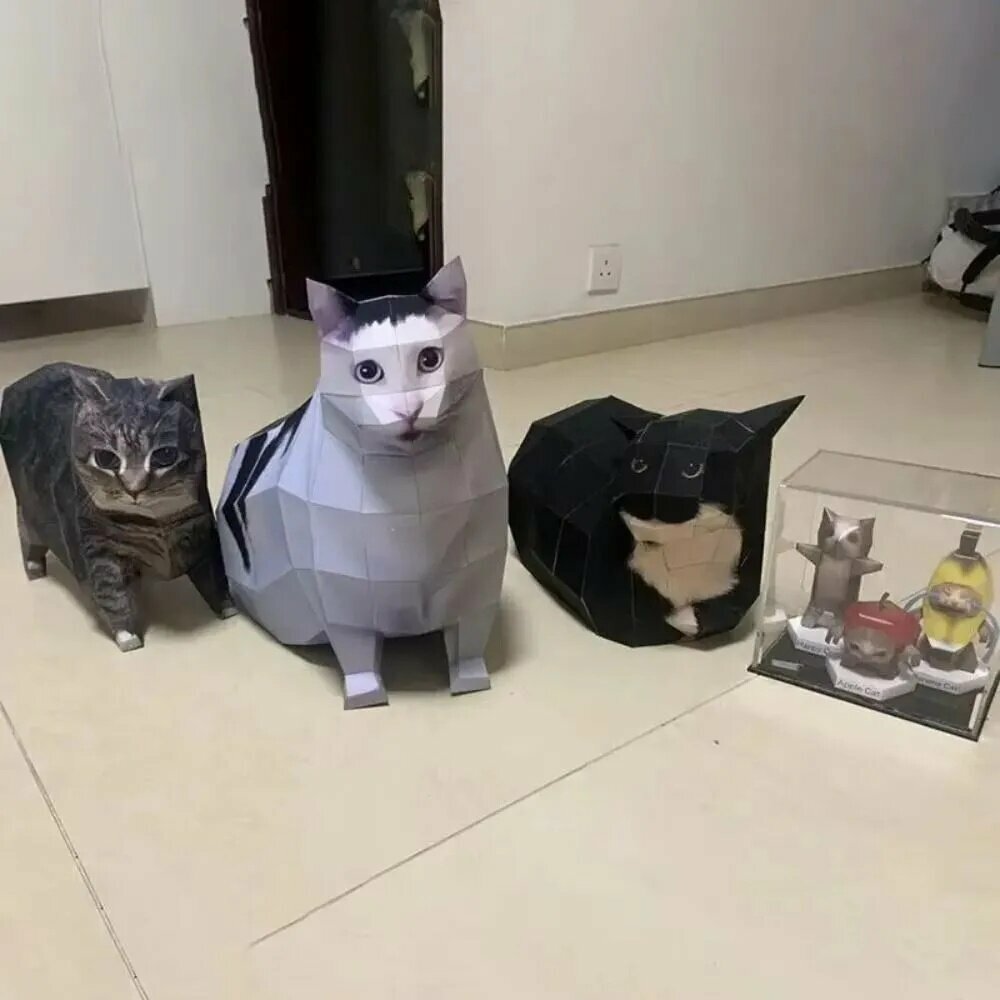 Стерео оригами котенка — фото 1