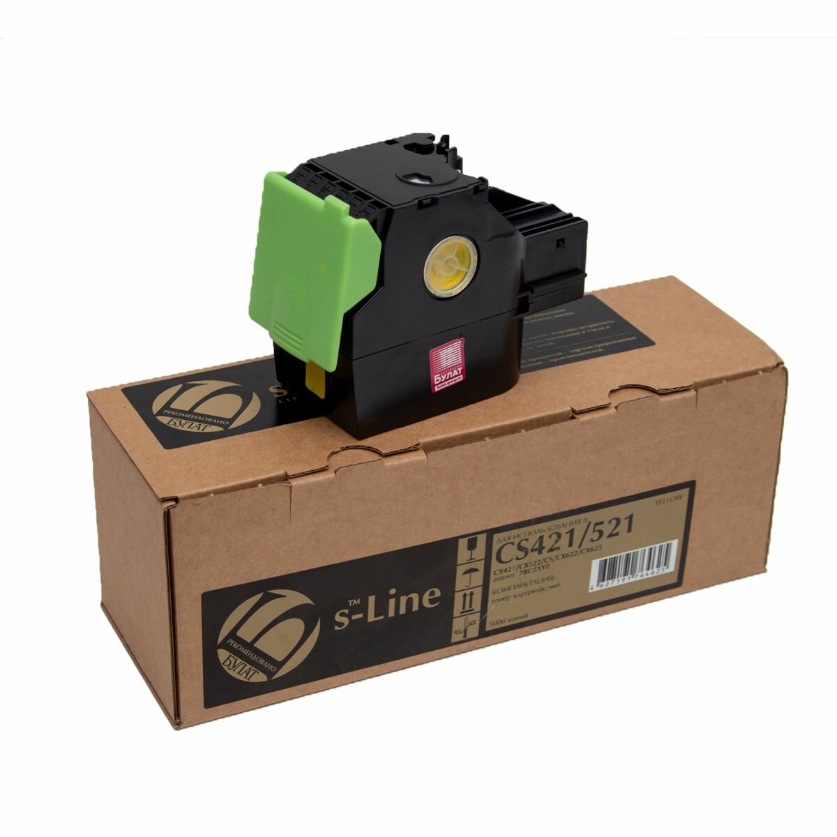 Тонер-картридж булат s-Line 78C5XY0 для Lexmark CS, CX421 (Жёлтый, 5000 стр.)