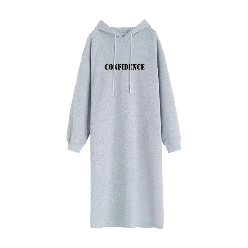 Флисовая худи-платье для беременных, Серый - M