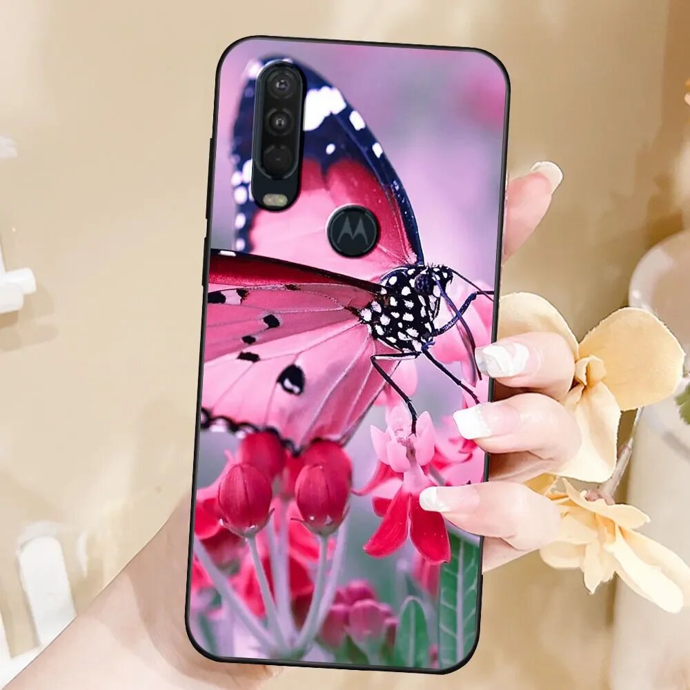 Чехол для Motorola Moto P40 Power, розовый