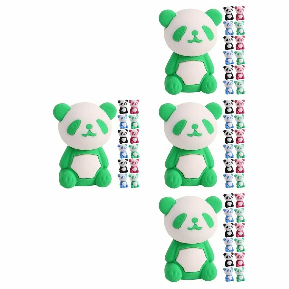 Разноцветные детские ластики в форме панд для школьного использования