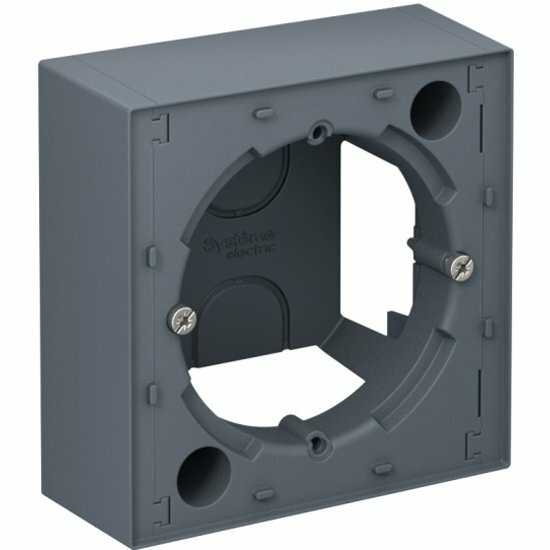 Коробка для наружного монтажа Systeme Electric (schneider Electric) SCHNEIDER ELECTRIC ATLASDESIGN, Грифель, ATN000700