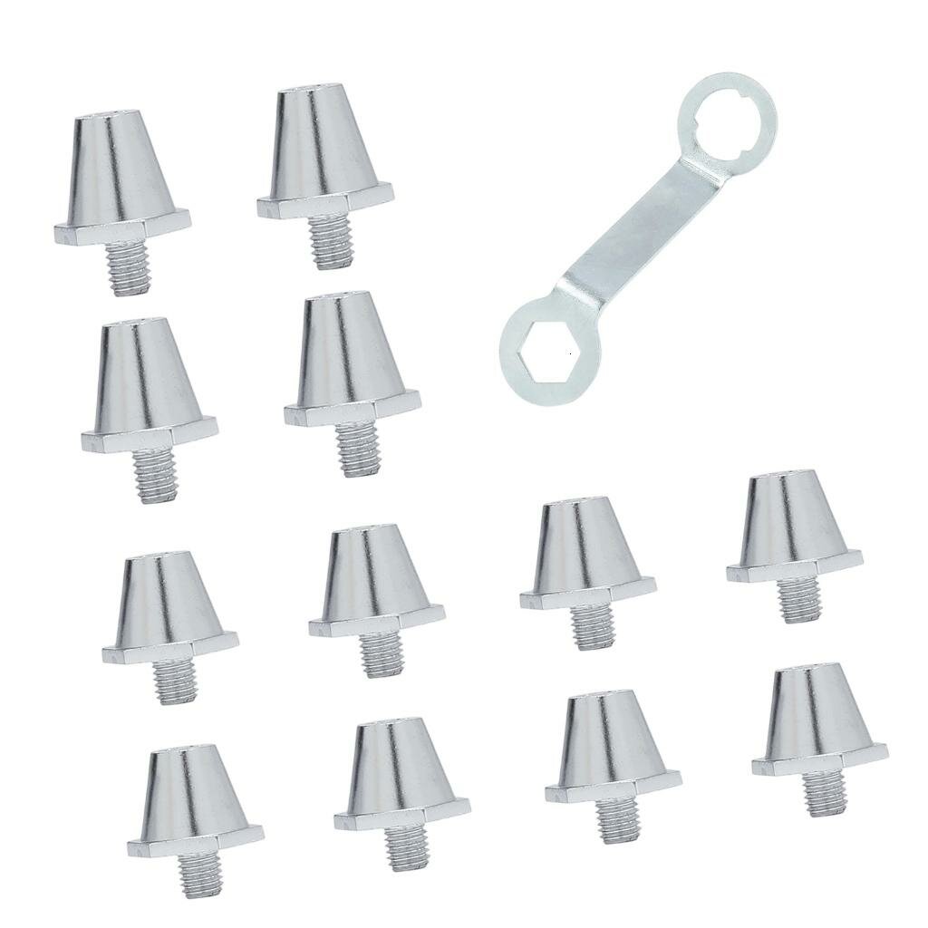 Алюминиевые шипы для футбольных бутс, 12 шт, серебро