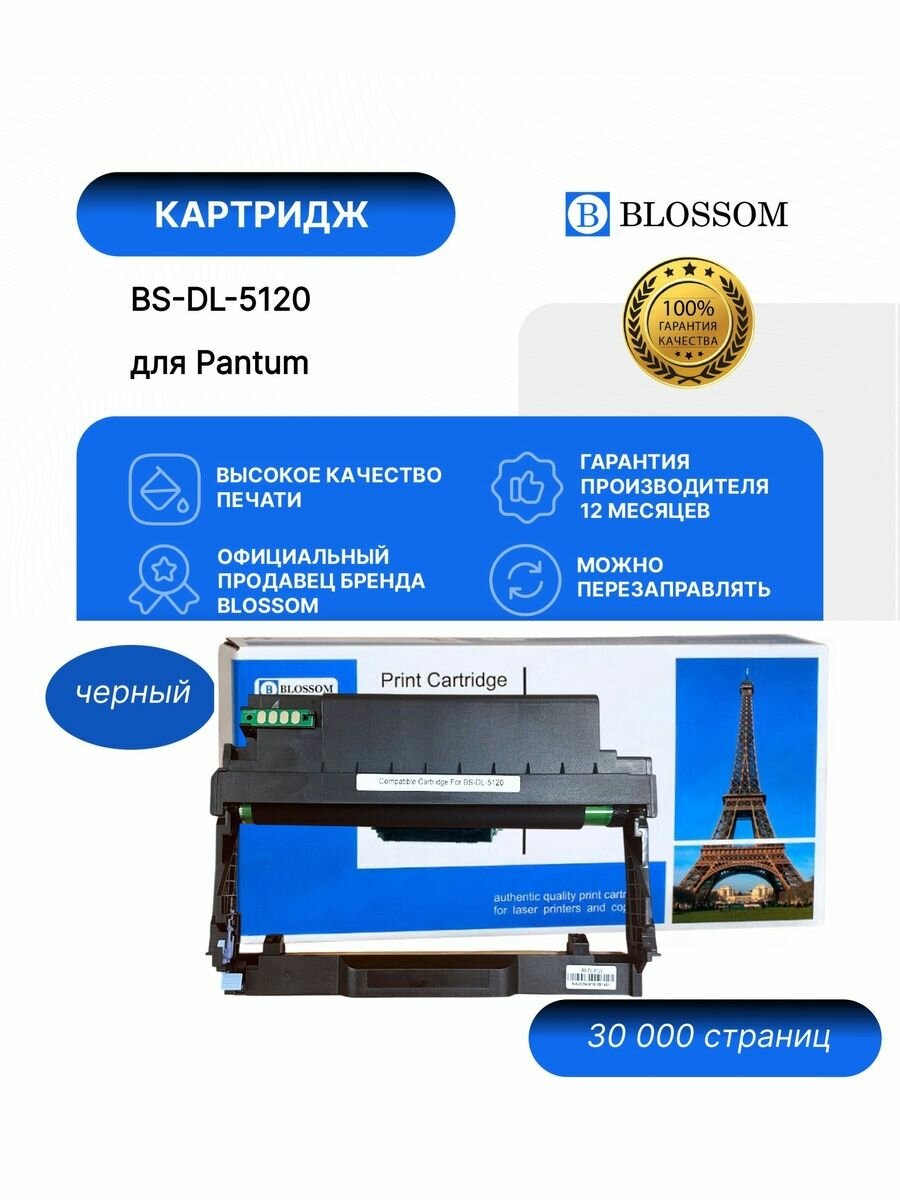 Драм-картридж Pantum DL-5120 для BP5100DN/DW/ADW/AND, Bk, 30K, Blossom