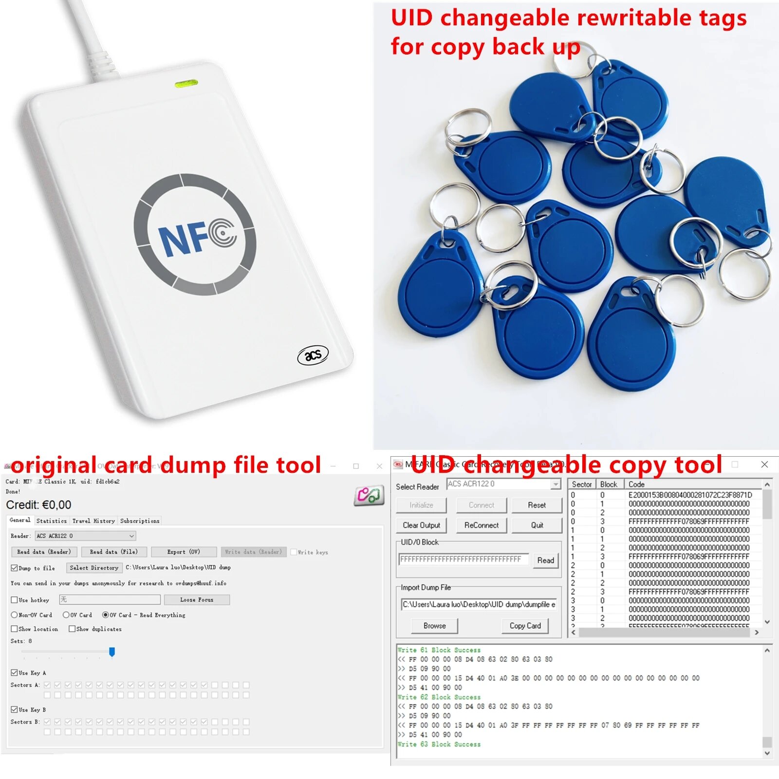 Оригинальный семейный умный считыватель карт USB, записывающее устройство, копировальный аппарат, Дубликатор, классическая Карта s50 1k RFID с UID, сменная копия, клон