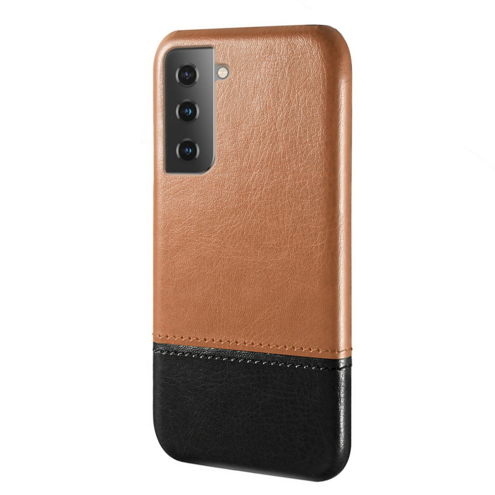 Чехол накладка MyPads для Samsung Galaxy S21 SM-G991 из импортной кожи двухцветный с прошивкой
