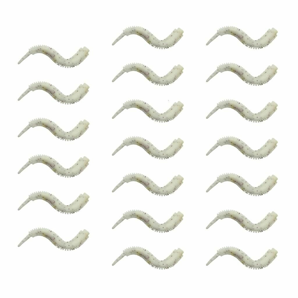 Искусственные черви для рыбалки 7,5 см, 20 шт, Цвет 7