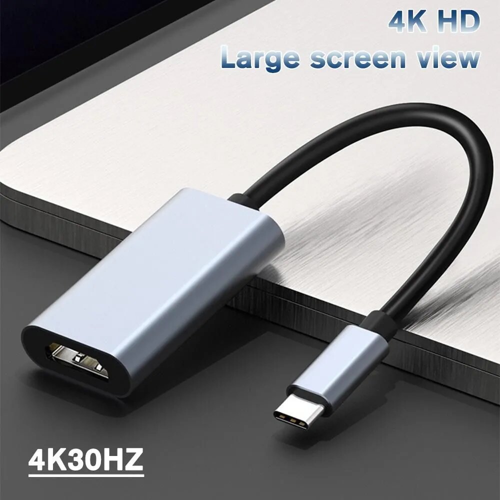 USB-кабель адаптера типа C к HDMI для телефона-планшета MHL Android, черный