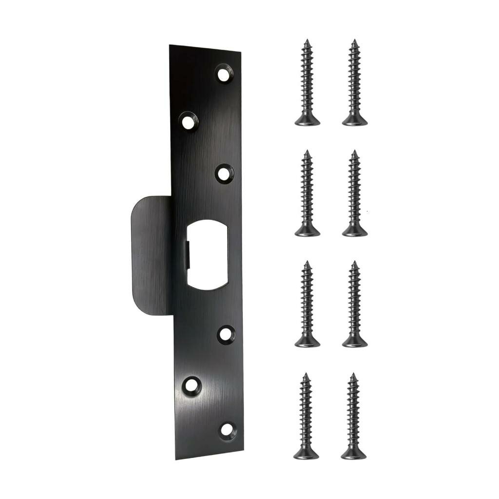 Удлиненная металлическая пластина для крепления двери, Черный