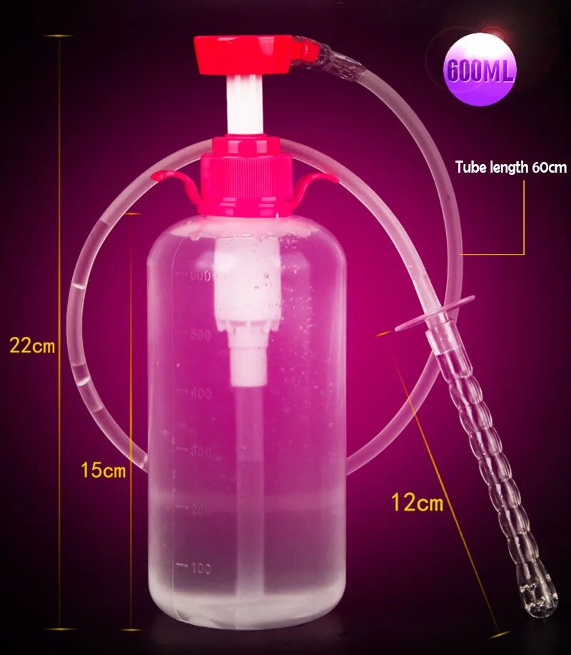 300/600 мл надувная клизма Ректальный распылитель анальный прибор для чистки Мужской B - 600ml