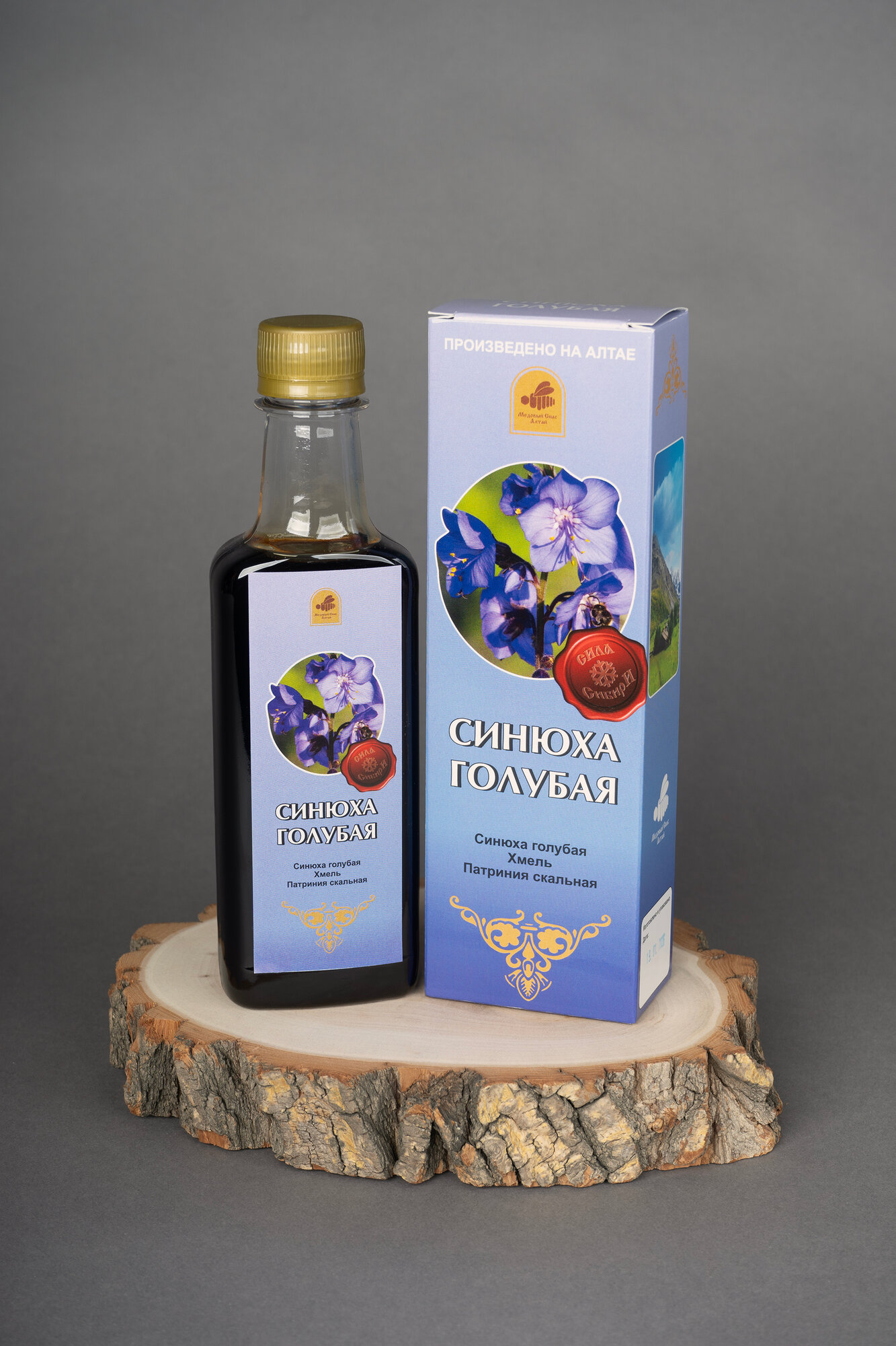 Алтайский бальзам Сила пяти трав "Синюха Голубая", успокаивающий, для желудка, 250 мл