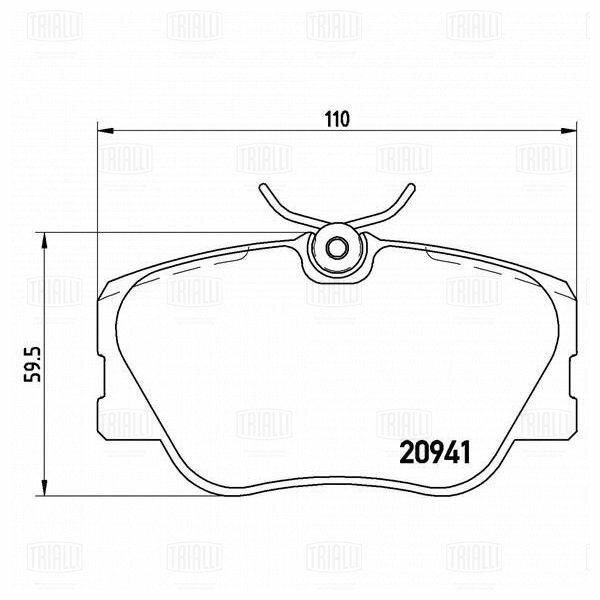 TRIALLI колодки тормозные дисковые передние MERCEDES E (W124) (84-) PF4267