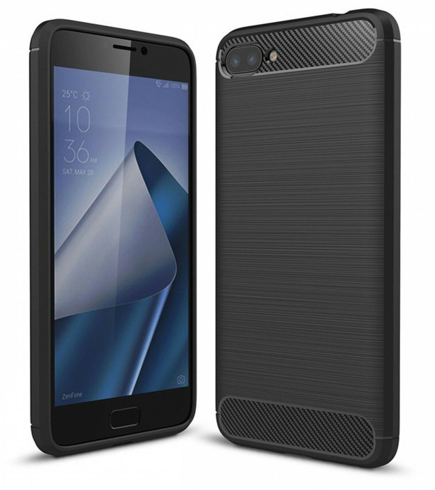 Чехол накладка MyPads для ASUS ZenFone 4 Max ZC520KL из мягкого силикона черный ультратонкий