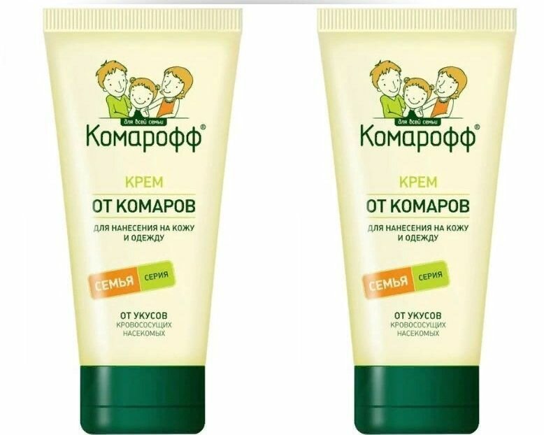 Комарофф Крем от комаров для всей семьи, 100 мл, 2 шт