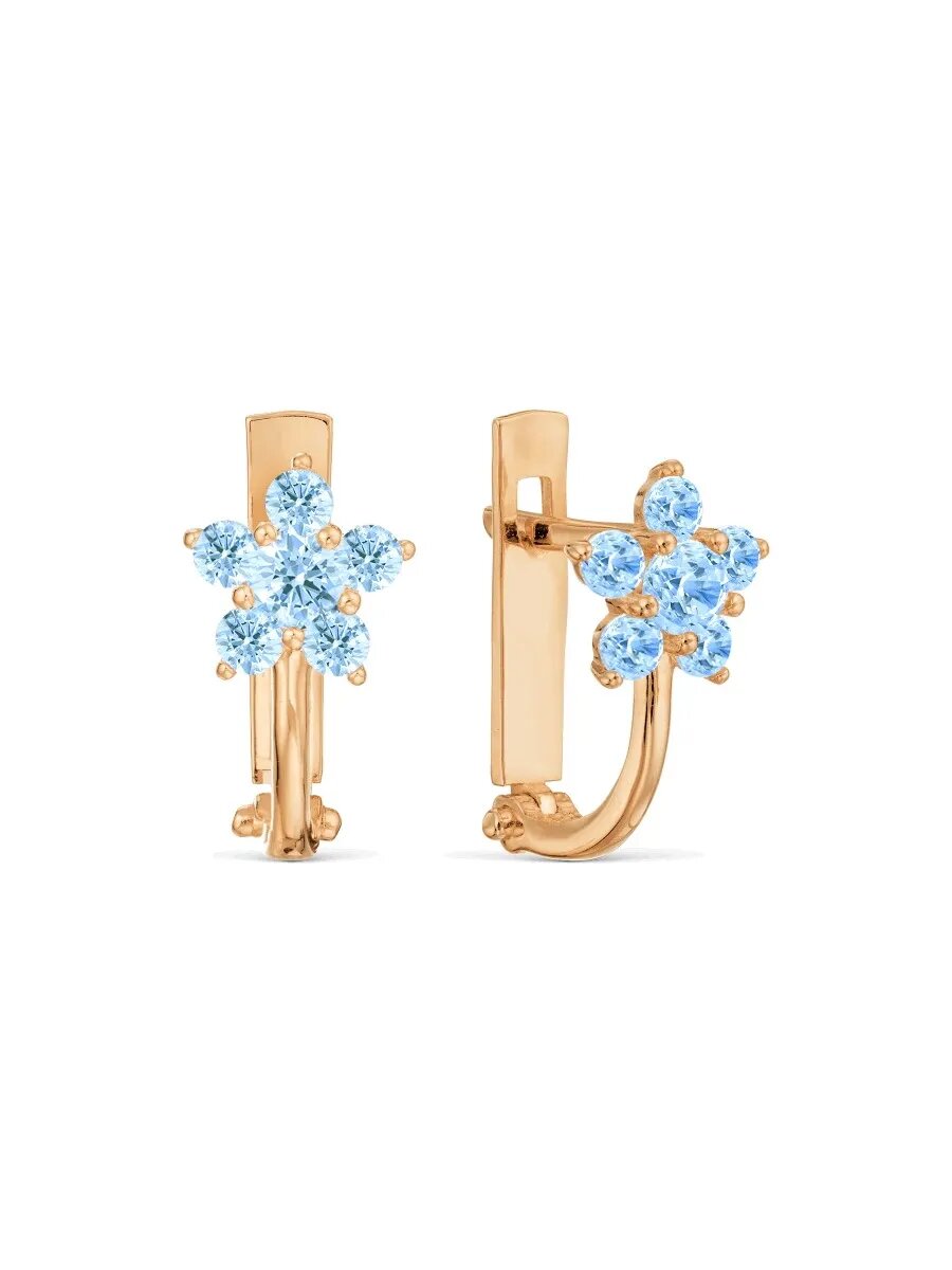 Серьги, серебро, 925 проба, фианит