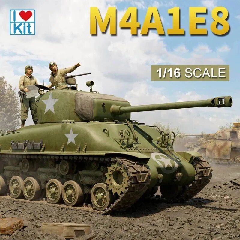 Trumpeter 61618 1/16 Американский средний танк M4A1E8 - Масштабная модель танка для сборки
