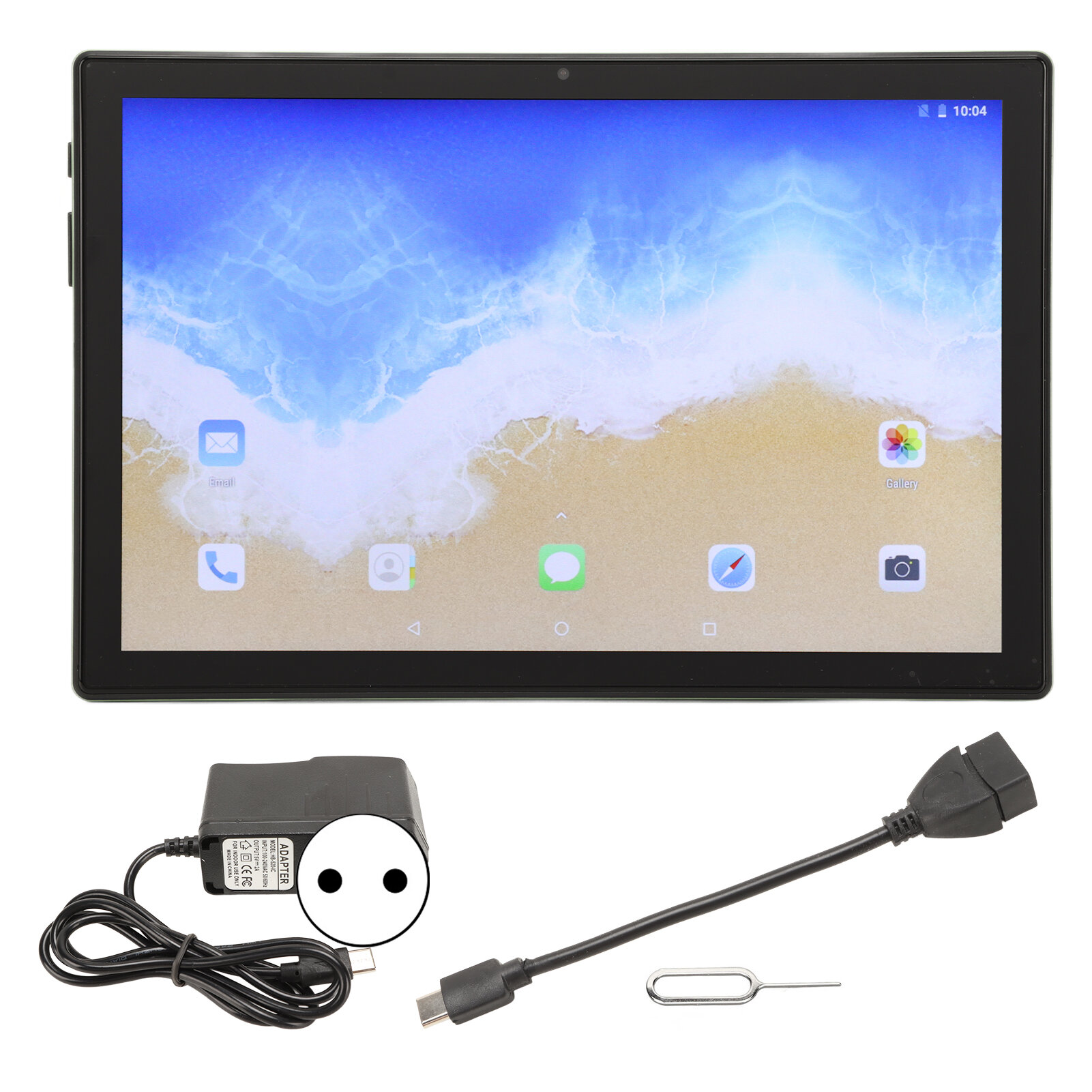 Планшет 10 Android 12: 4G, 2.4G/5G WiFi, 6/128 ГБ, камеры 8/20 Мп, HD, 8ядерный, 100240В, зеленая ви