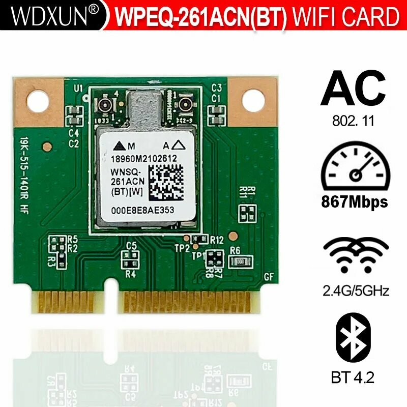 QCA6174A Двухдиапазонная беспроводная сетевая карта 802.11ac 1200M Mini PCIe Bluetooth 4.2 Wi-Fi-карта для ПК