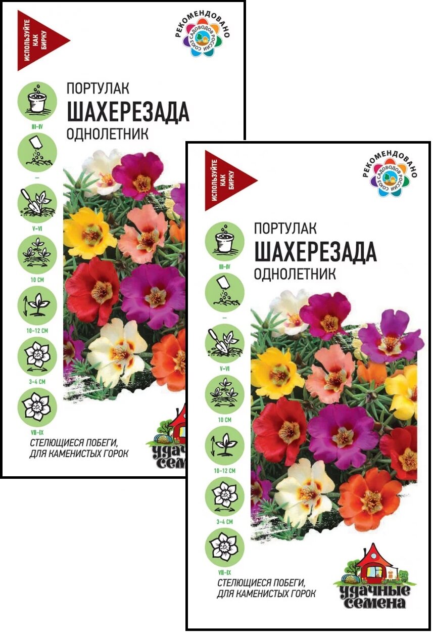 Семена Портулак Шахерезада смесь (0,01 г), 2 пакета, Гавриш, однолетник