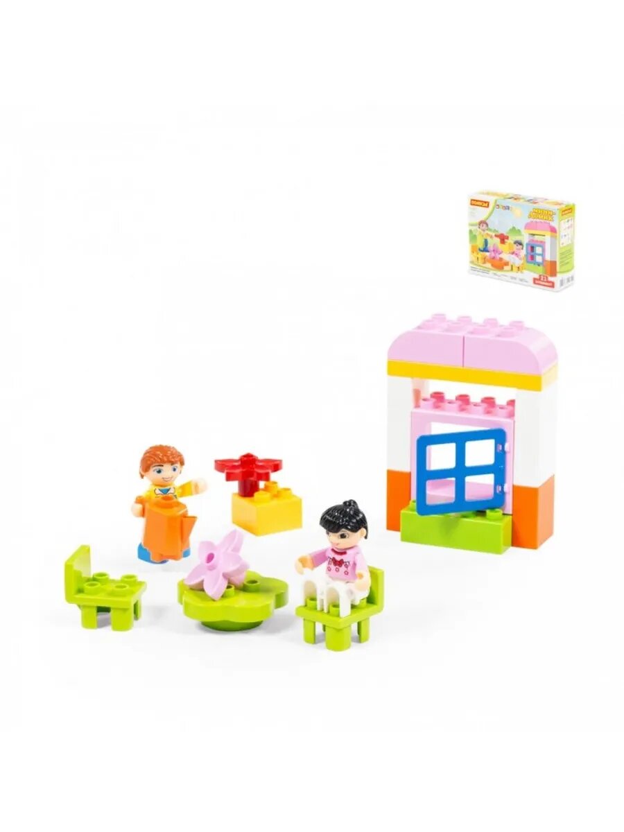 Конструктор /Макси/ - /Мини-Домик/ (21 элемент) (в коробке)