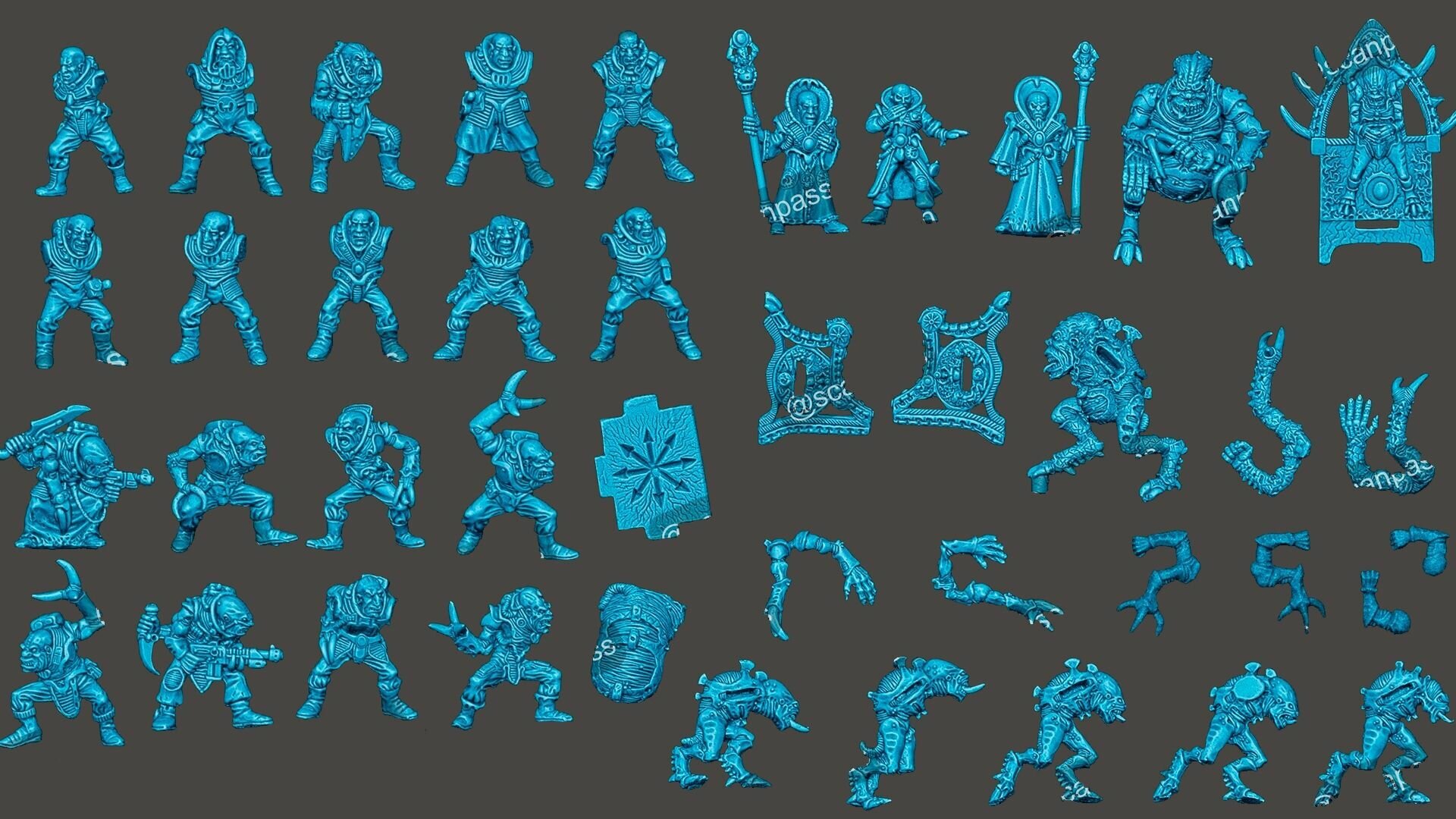 Hybrids Cult Lunch. Retro GrimDark. С подставками. Necromunda. Warhammer